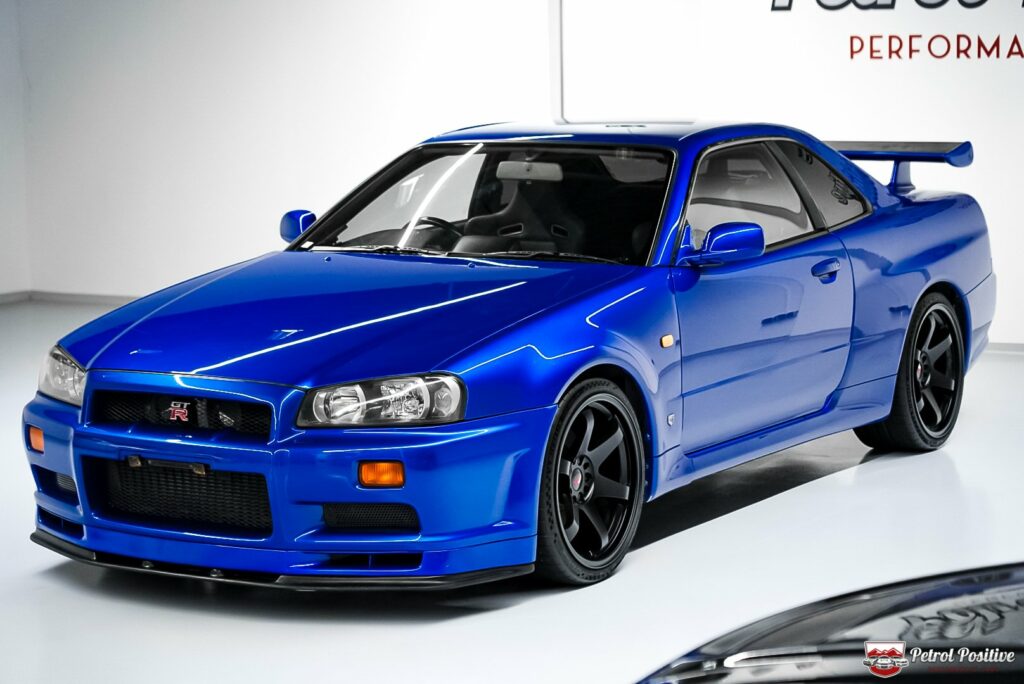 Nissan Skyline R34 GTR – Bayside Blue – Petrol Positive Performance Cars GmbH