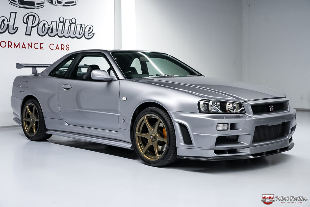 Nissan Skyline R34 GTR Vspec KV2 Silver – Petrol Positive Performance ...
