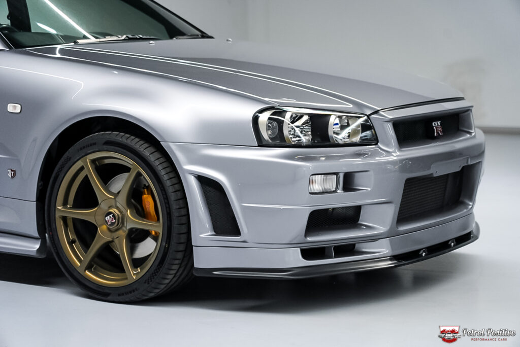 Nissan Skyline R34 GTR Vspec KV2 Silver – Petrol Positive Performance ...