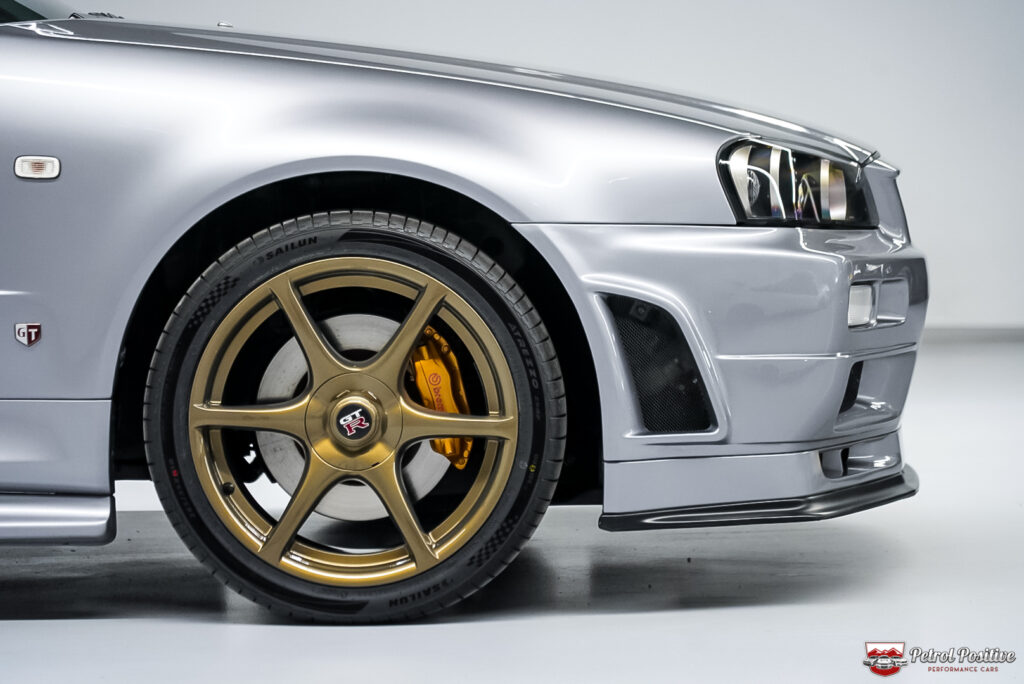 Nissan Skyline R34 GTR Vspec KV2 Silver – Petrol Positive Performance ...