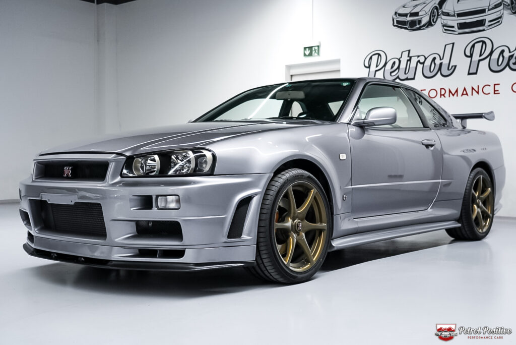Nissan Skyline R34 GTR Vspec KV2 Silver – Petrol Positive Performance ...