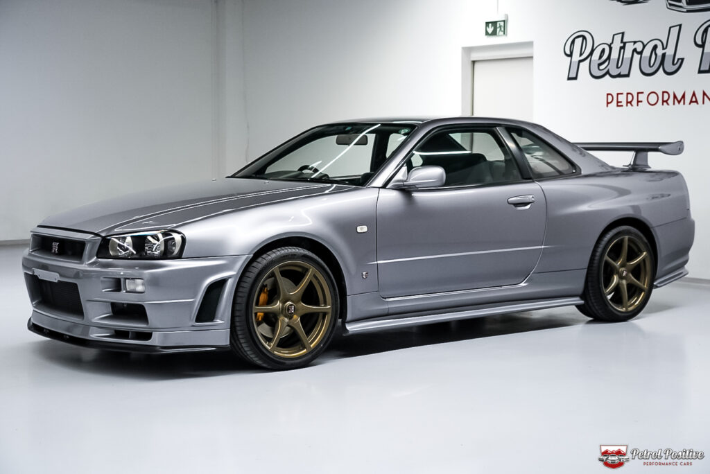 Nissan Skyline R34 GTR Vspec KV2 Silver – Petrol Positive Performance ...