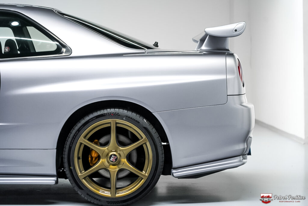 Nissan Skyline R34 GTR Vspec KV2 Silver – Petrol Positive Performance ...