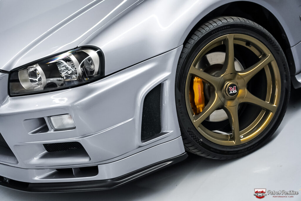 Nissan Skyline R34 GTR Vspec KV2 Silver – Petrol Positive Performance ...