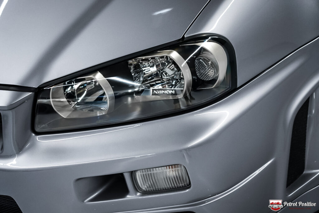 Nissan Skyline R34 GTR Vspec KV2 Silver – Petrol Positive Performance ...