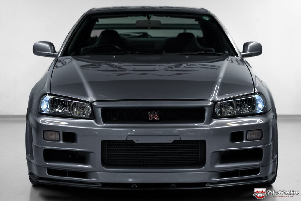 Nissan Skyline R34 GTR Vspec KV2 Silver – Petrol Positive Performance ...