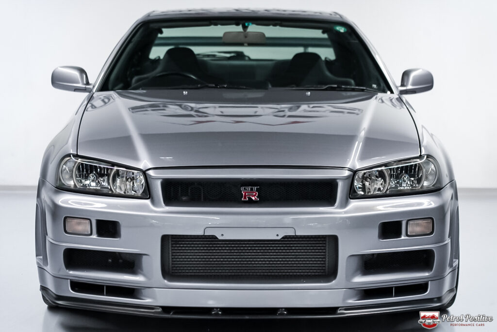 Nissan Skyline R34 GTR Vspec KV2 Silver – Petrol Positive Performance ...